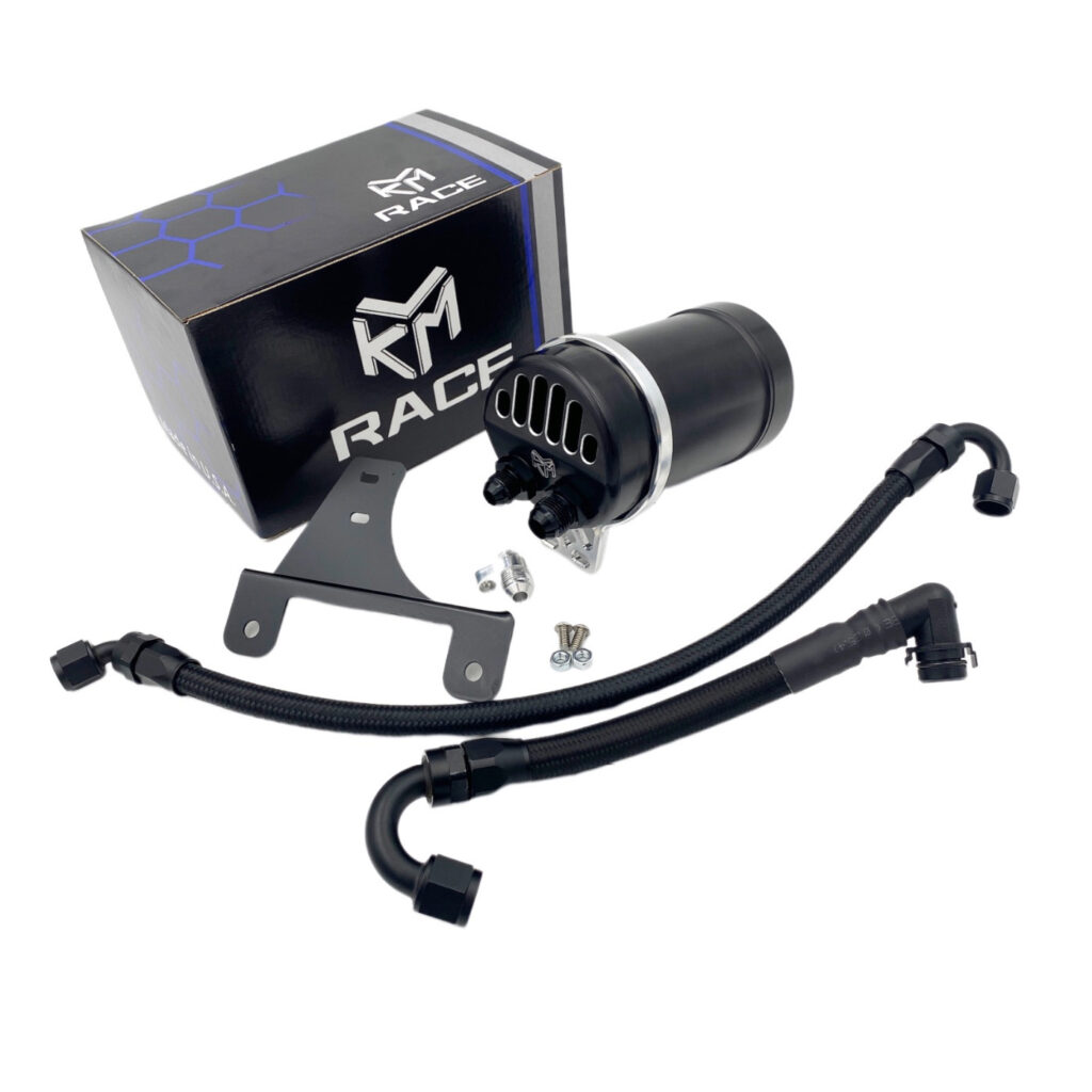 A90 Billet Catch Can Kit w/ Fittings and Bracket - KLM Race